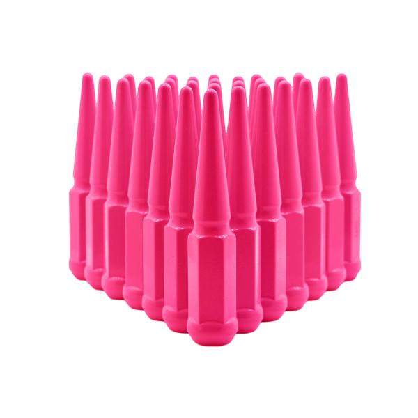 商品名:  Venum wheel accessories 20 Pc Hot Pink Spike Lug Nuts Powder Coated | Steel | 4.5" Tall | M14x1.5 Thread Pitch + 1...