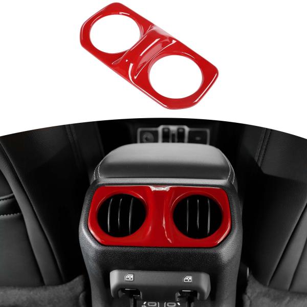 商品名: RT-TCZ 通気口 トリム レッド RT-TCZ for Jeep JLU Rear Air AC Vent Cover Trim Panel for Jeep Wrangler JLU 2018-Present for Gla...