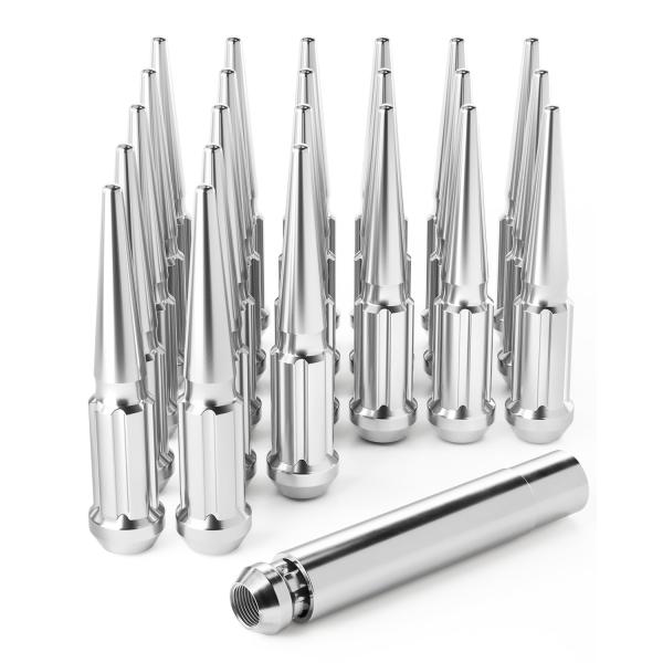 商品名:  Orion Motor Tech 14x1.5 Lug Nuts Chrome 24 Piece, M14x1.5 Spike Lug Nuts Wheel Accessories Compatible with Chevy R...