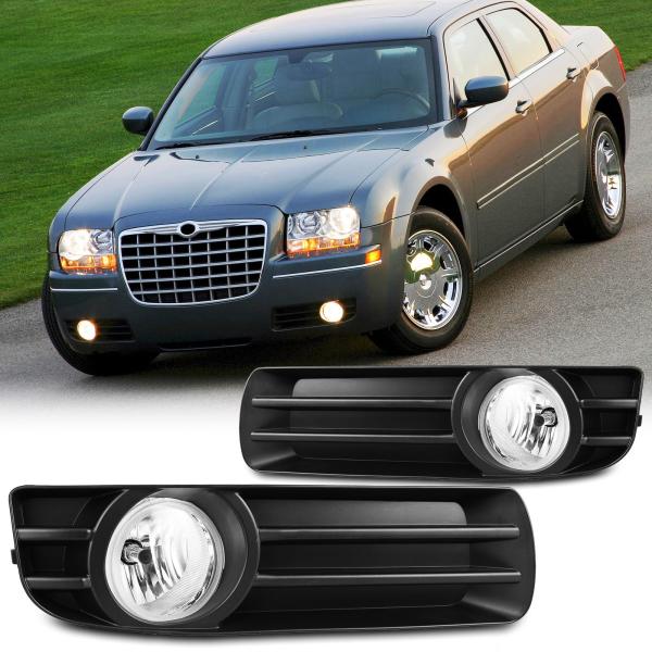 商品名: AUTOFREE ドライビングフォグライト 2005-2010 Chrysler 300 with H10 12V42W バルブ フォグランプ アセンブリ 交換用 配線キット&amp;スイッチ付き 1ペア (クリアレンズ) AUT...