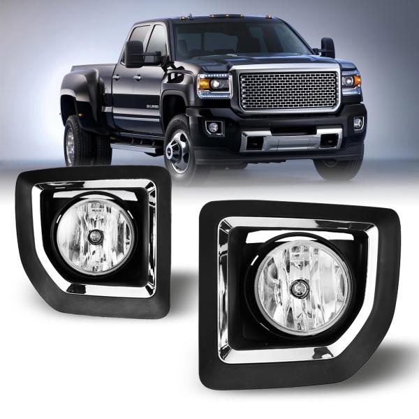 商品名: AUTOFREE ドライビングフォグランプ 2015-2019 GMC Sierra 2500HD/ 3500HD用 PS 12V 24W電球付き フォグランプ 交換用 配線キット&amp;スイッチ付き 1ペア (クリアレンズ) ...