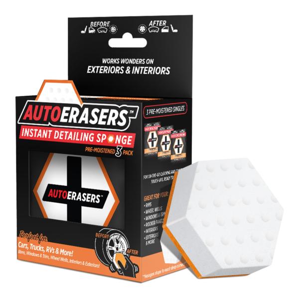 商品名: AutoERASERS〓 インスタントディテーリング 車 バイク ウォッシュスポンジ 傷がつかない カークリーニングスポンジ 両面自動クリーニングスポンジ あらかじめ湿らせて持ち運び可能 外出先での使用に 3個パック AutoER...