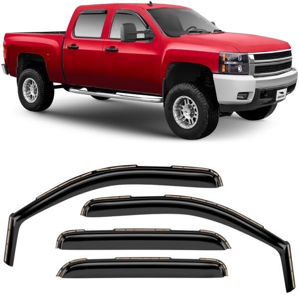 商品名: Voron Glass VGsilverado13 Crew Cab, In-channel 220002 Voron Glass in-Channel Extra Durable Rain Guards for Trucks C...