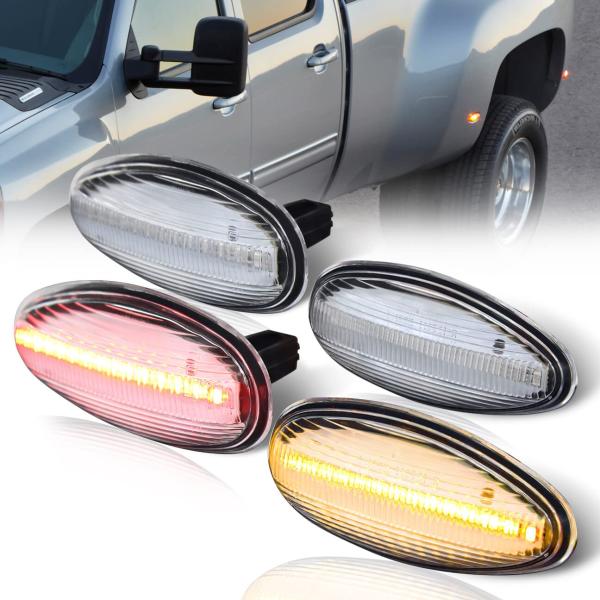 商品名:  AJP Distributors Replacement 4pc Dually Bed Front Amber + Rear Red LED Parking Fender Side Marker Lights Lamps Hou...