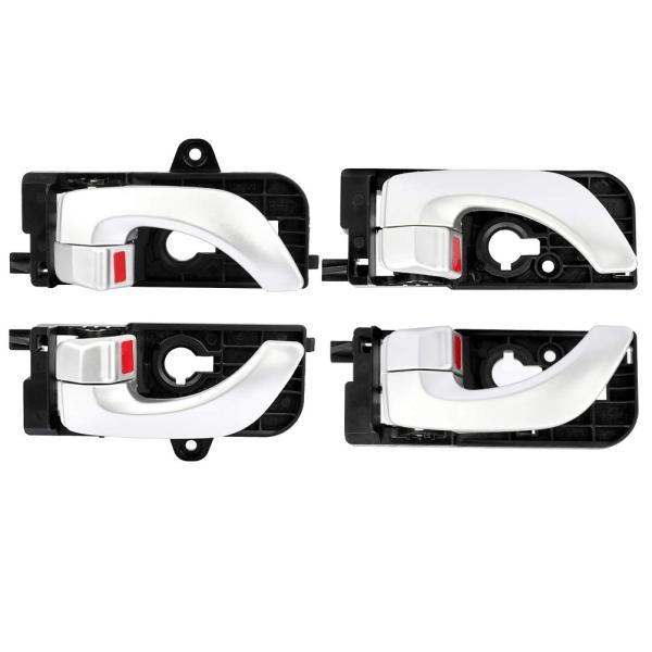 商品名: ECCPP ドアハンドル インテリア 内側 運転席側 助手席側 2005-2008年 ヒュンダイ ソナタ シルバー (4個) ECCPP Door Handles Interior Inside Inner Driver Pass...