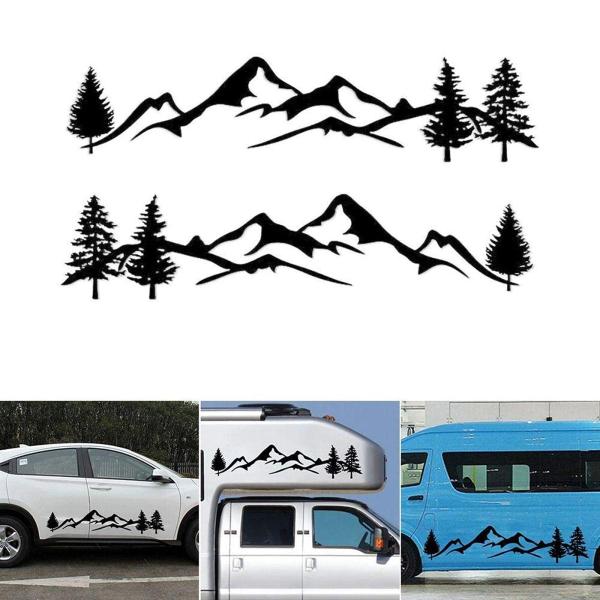 商品名:  ViCiCA 2Pcs Reflective Car Sticker Kit, Mountain Decal Tree Forest Vinyl Graphic for Camper RV Trailer, Waterproof...