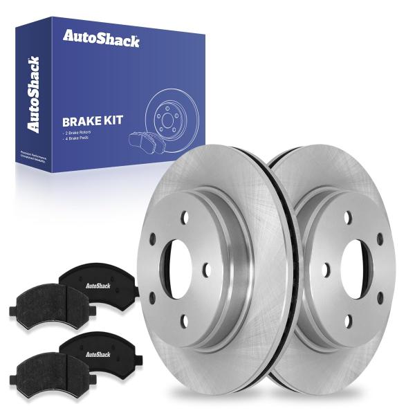 商品名: AutoShack RSCD63007-63007-1084-2-4 フロントブレーキキット ローターとセラミックパッド 2組 ドライバーと助手席側交換用 2006-2018 Ram 1500 2007-2009 Dodge Du...