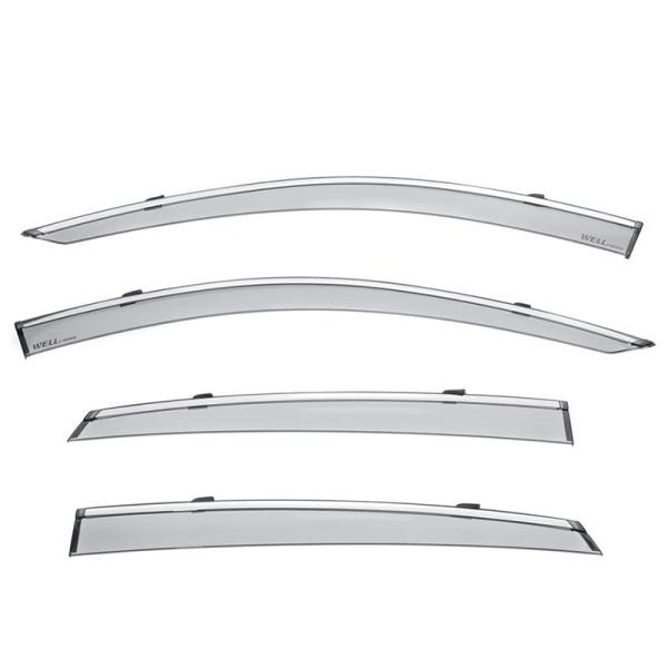 商品名: WellVisors ウィンドウバイザー ウィンドディフレクター 18-20 Honda Accord セダン クロムトリムレインガード付き WellVisors Window Visors Wind Deflectors Com...