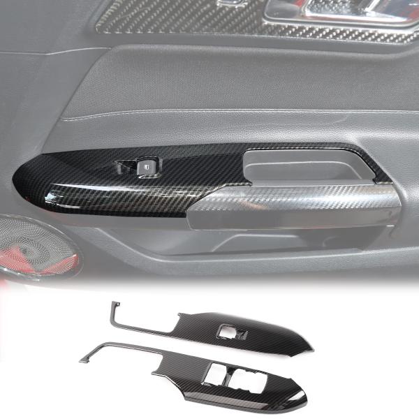 商品名:  RT-TCZ Carbon Fiber Door Handle Window Lifter Control Switch Button Panel Cover Sticker Trim Interior Decoration A...