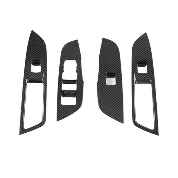 商品名:  Genericss Car Interior Door Power Window Lifter Switch Button Panel Cover Trim Carbon Fiber Look Accessories for C...