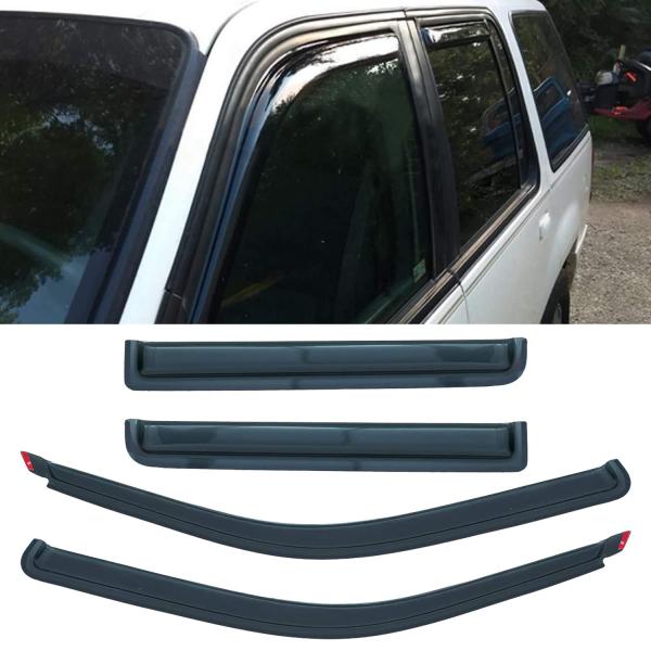 商品名: LLPTA 4個セット 91-01 フォード エクスプローラー 4ドア 01-05 スポーツ トラック 97-01 マーキュリー マウンテニア フロント+リア スモーク サン/レインガード チャネルマウントテープオン アクリルウィ...