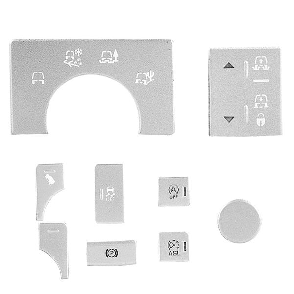 商品名:  Yctze 9PCS Alloy Car Interior Center Console Mode Button Sticker Drive Mode Terrain Button Trim Cover Fit for Land...