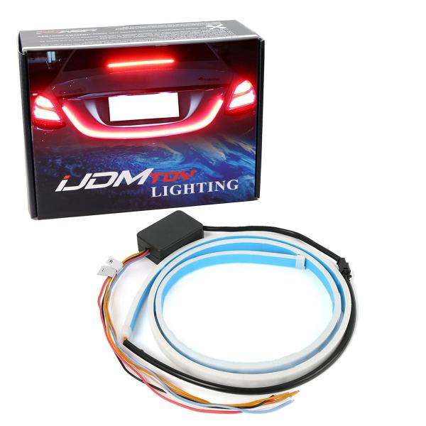 商品名: iJDMTOY 48インチ マルチカラー トランクリッド ギャップ LEDストリップ 車 SUV テールゲート装飾 ランニングライトとして機能 F1ストロボブレーキライトなど iJDMTOY 48-Inch Multi-Color...