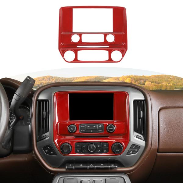 商品名:  RT-TCZ for Silverado Red Center Console Dashboard Control Panel Trim Cover for Chevy Silverado GMC Sierra 2014-201...