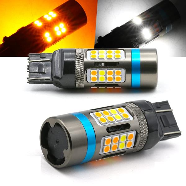 商品名: Syneticusa 7443 エラーフリー Canbus デュアルカラースイッチバック LED ウィンカー電球 ハイパーフラッシュなし オールインワン 抵抗器内蔵 (ウィンカー-アンバー) Syneticusa 7443 Err...