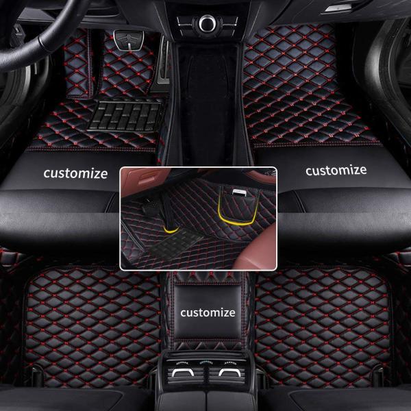 商品名:  Custom Car Floor Mats fit for 95% All Weather Diamond Luxury Leather Carpet, Waterproof Non-Slip Automotive Floor ...