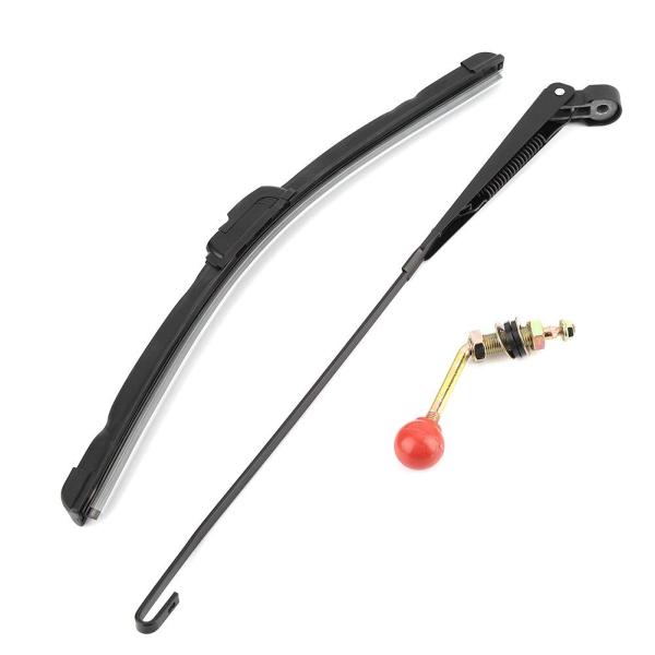 商品名: UTV 手動ワイパーアーム 長さ450mm/17.7インチ ワイパーブレード長さ 約400mm/15.7インチ (3個/セット) UTV Manual Hand Operated Windshield Wiper Blade Un...