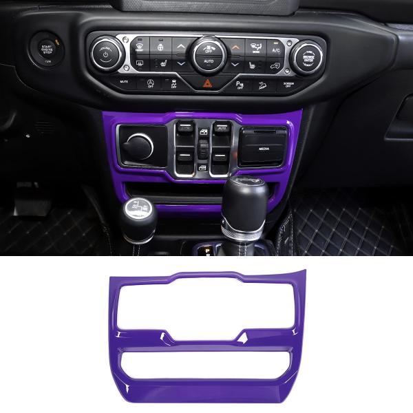 商品名:  JeCar Purple Center Console Window Control Panel Trim Cover for 2018-2024 Jeep Wrangler JL JLU Gladiator JT Interi...