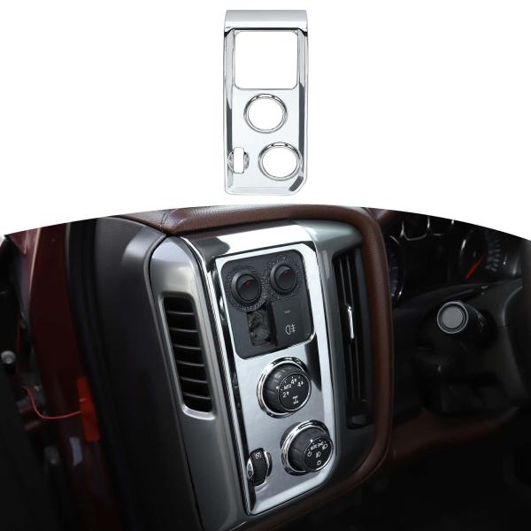 商品名:  RT-TCZ for Silverado Chrome Headlight Switch Panel Trim Cover for Chevy Silverado/GMC Sierra 2014-2018 Chrome Inte...