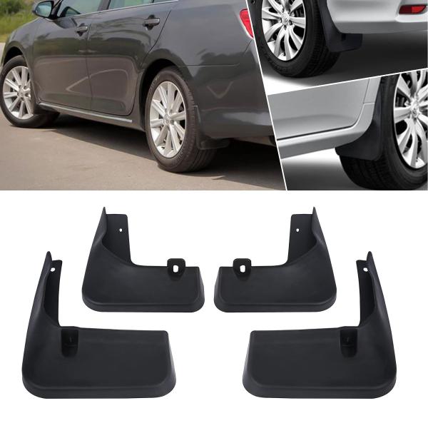 商品名: Xotic Tech フロント&amp;リア マッドフラップ スプラッシュガード フェンダー フレア マッドガード ダートスラッシュ トラッププロテクター ハードウェアアクセサリー付き フルセット トヨタカムリセダン2012-20...