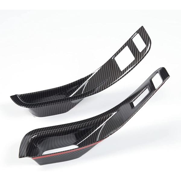 商品名: RT-TCZ カーボンファイバー ドアハンドル ウィンドウリフター コントロール スイッチ ボタン パネル カバー ステッカー トリム インテリア デコレーション アクセサリー シボレー カマロ 2010-2015用 RT-TCZ...