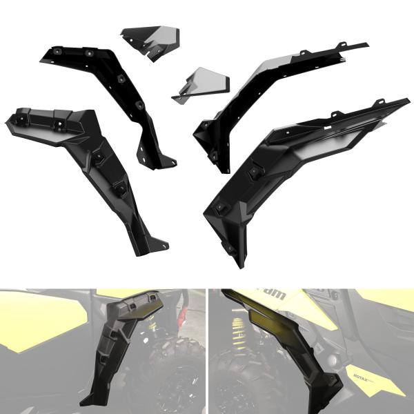 商品名: A &amp; UTV PRO ワイドフェンダーフレアキット 2018-2021 Can Am Maverick Trail Sport Max、フロント&amp;リアマッドフラップマッドガードエクステンションアクセサリー、OEM...