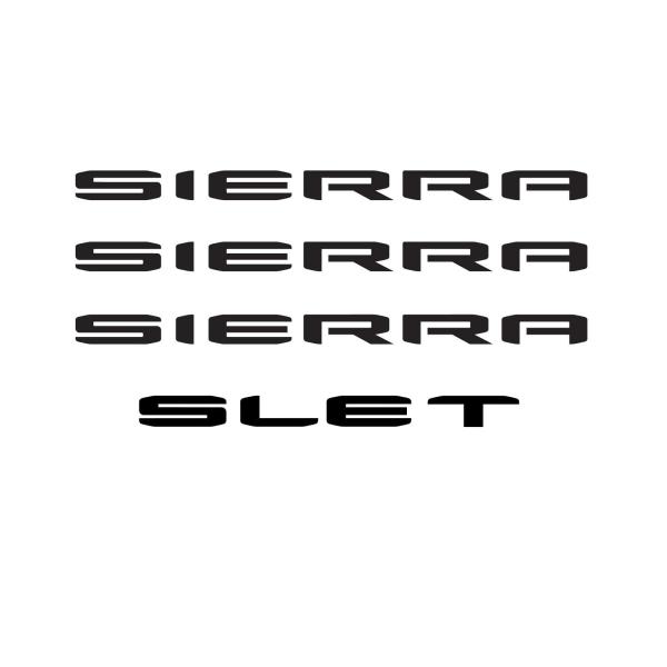 商品名: EmblemsPlus GMC Sierra 1500 SLE SLT TrucK エンブレム オーバーレイ デカール 文字 (ブラック) 5枚セット 新ボディスタイル 2019~2022年用 GM公式ライセンス商品 GMC SI...