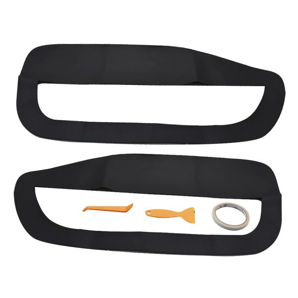 商品名:  Set of 2 Front Left Driver and Right Passenger Side Door Panel Insert Cards Black Microfiber Synthetic PU Leather ...