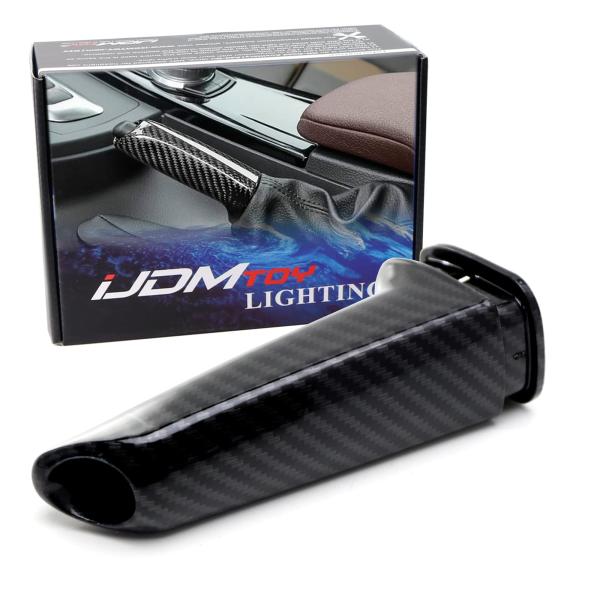 商品名: iJDMTOY カーボンファイバーパターン ABSプラスチックハンドブレーキハンドルグリップ交換用 BMW 1 2 3 4 5 シリーズ X1 X3 Z4に対応。他の多くの車両にもユニバーサルフィット iJDMTOY Carbon...