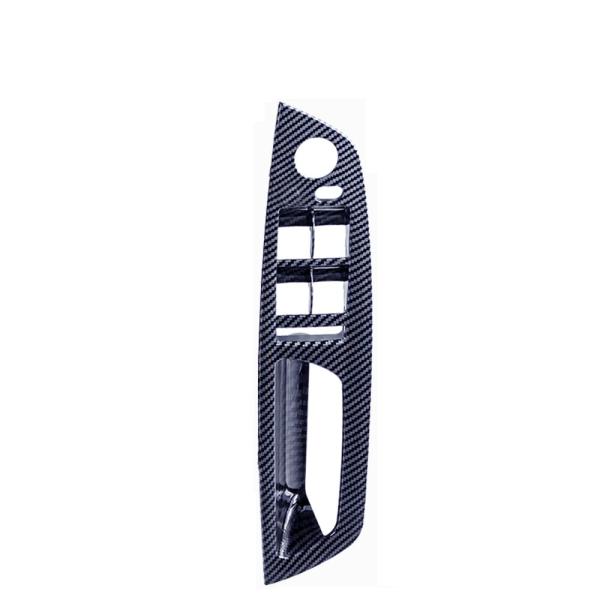 商品名: 内装インナードアハンドルプルトリム、運転席側ドアアームレストカバー BMW X5 E70 2007-2013 X6 E71 E72 2008-2014用 (ダイバーサイド(フロント左シングルホール)、カーボンファイバー) Hacr...