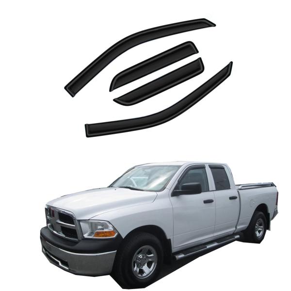 商品名:  GLDIFA Smoke Window Visor Compatible with 09-18 Dodge Ram 1500 Quad Cab Sun/Rain Guards Wind Deflector 4pcブランド: GL...