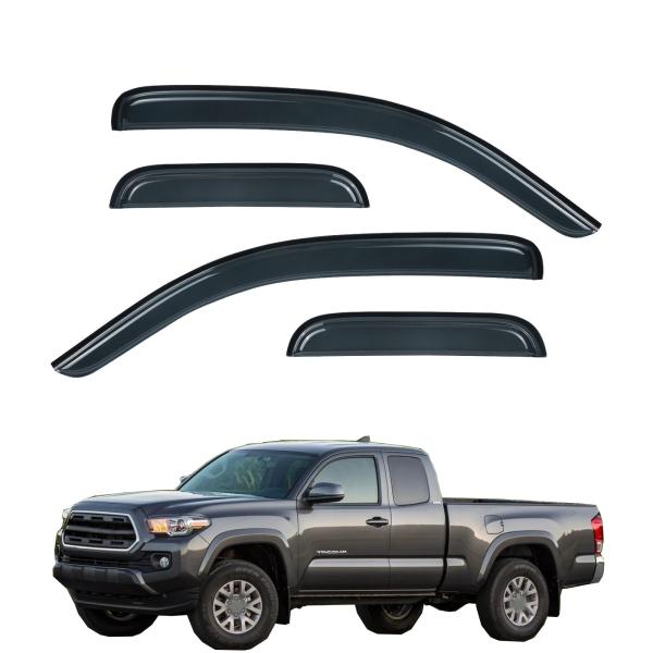 商品名: GLDIFA スモークウィンドウバイザー 05-15 トヨタ タコマ アクセスキャブ レインガード ウィンドディフレクター 4個 TY4P07 GLDIFA Tape On Window Visor Compatible with...