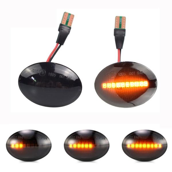 商品名:  Car Front Wing Smoke Lens Dynamic LED Side Marker Repeater Indicator Light For Alfa Lancia Ypsilon Ford KA Maserat...