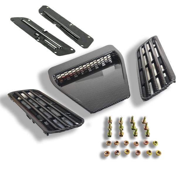 商品名:  iTop-Motors Carbon Fiber Look Car Hood Bonnet Vents Ducts fit for 08+ Mitsubishi Lancer EVO 10X/Ralliart/GTSブランド: ...