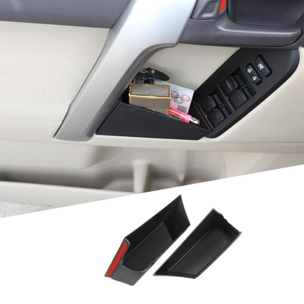 商品名: Fgtagtal 車用フロントドア収納ボックス トヨタ ランドクルーザー プラド FJ150 150 2018に対応 フロントドアサイドインサートストレージオーガナイザーボックストレー 収納スペースを増やす 2個(フロントドア) ...