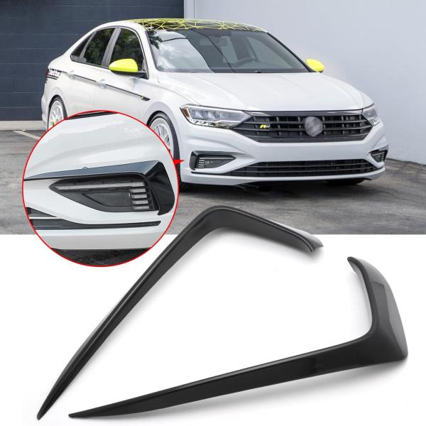 商品名:  x xotic tech Carbon Fiber Style Front Bumper Side Vent Splitter Flaps Fog Light Eyebrow Eyelid Cover Trim Compatib...