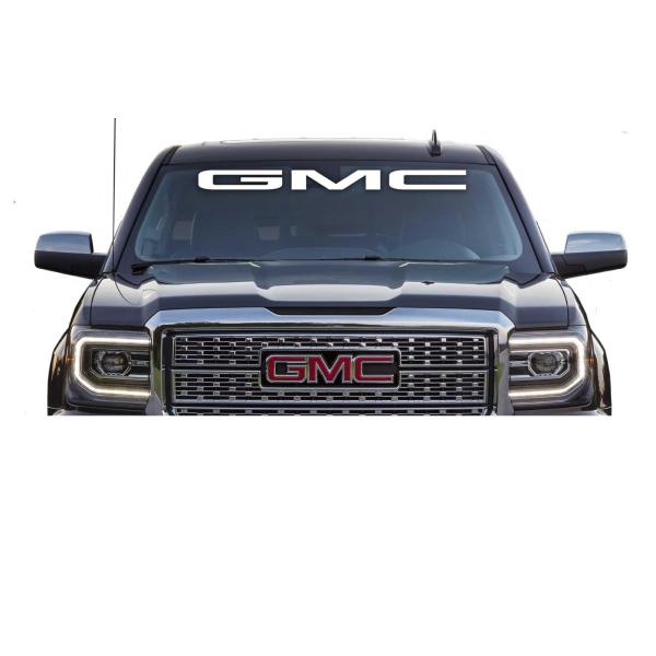 商品名: GMC SIERRA ホワイト GMC フロントガラス バナー デカール 2015-2025 GMライセンス GMC SIERRA White GMC Windshield Banner Decal 2015-2025 GM Li...