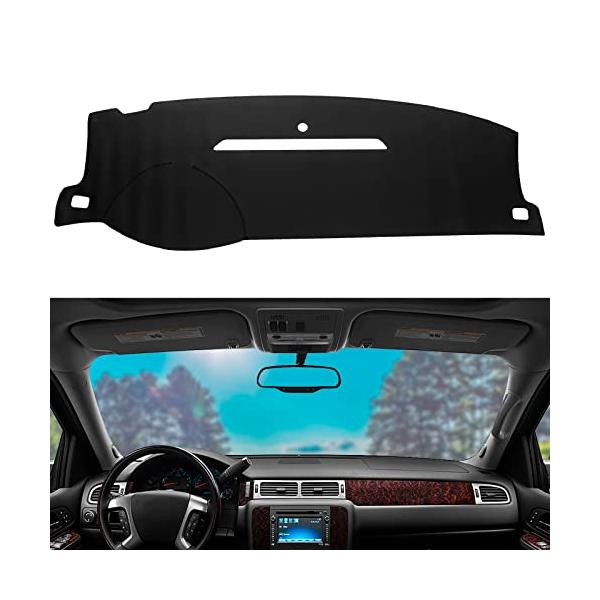 商品名: BERKSYDE ダッシュボード ダッシュマット カバー レザー ダッシュボードパッド 07-13 Chevy Silverado GMC Sierra、07-14 Chevy Tahoe Suburban Avalanche G...