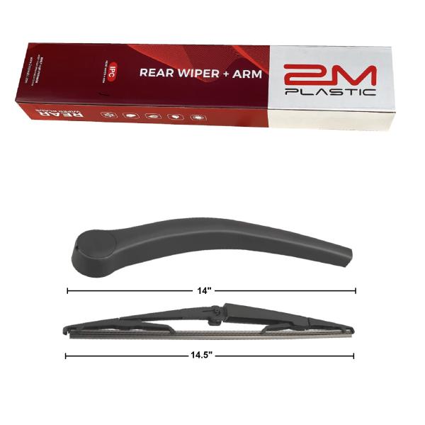 商品名: 2M プラスチック リアワイパーアームブレード 工場OEMスタイル 交換用 Dodge Durango 04-09 Chrysler Aspen 07-09用 2M PLASTIC Rear Wiper Arm Blade Fac...