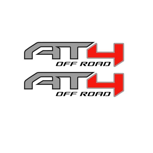 商品名: EmblemsPlus 2019 2020 2021 2022 GMC シエラ 1500 2500 トラック AT4 オフロード ベッド サイドデカール ステッカー (2) GM公式ライセンス商品、シルバー GMC SIERRA ...