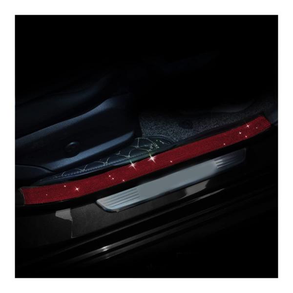 商品名: 2個 車のドアエッジエントリーガード、2.8x17.8 ブリン衝突防止粘着ステッカー/プロテクターストリップ 車のドアシル、リアバンパー、ほとんどの車、SUV、自動車アクセサリー、女性用(黒/赤) 2PCS Car Door Ed...