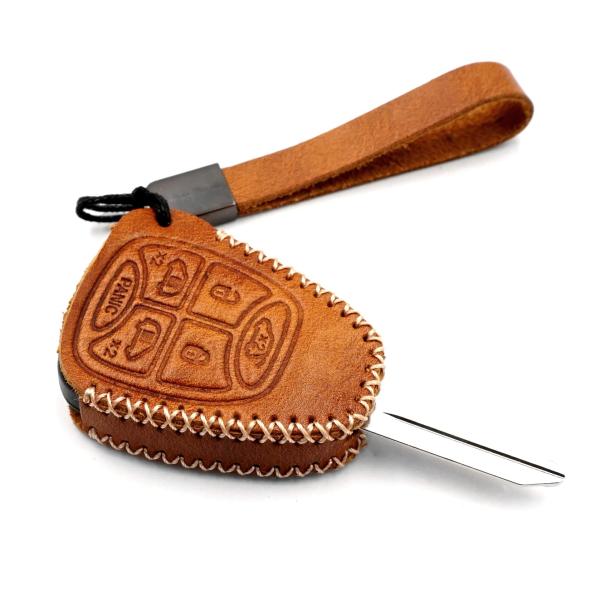 商品名:  MJKEYAuto Leather Remote Smart 6 Buttons Key Fob Cover Case Chain for Chrysler Town &amp; Country Dodge Caravan Gr...