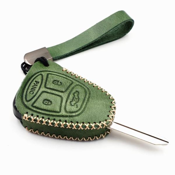 商品名:  MJKEYAuto Leather Remote Smart 4 Buttons Key Fob Cover Case Chain for KOBDT04A Jeep Commander Compass Grand Cherok...