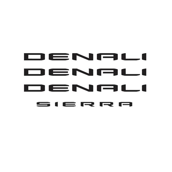 商品名: EmblemsPlus GMCシエラデナリトラックエンブレムオーバーレイ 「ブラックアウト」デカール文字 エンブレムなし 4枚セット 2019 2020 2021 2022に適合 GM公式ライセンス製品。 GMC Sierra D...