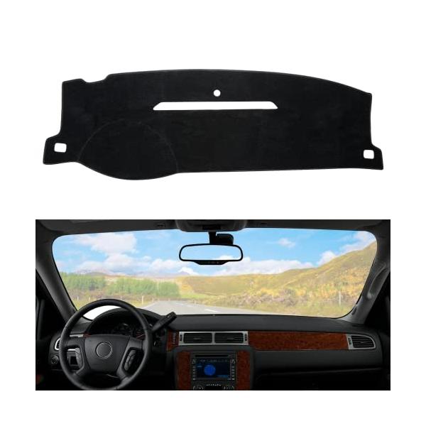 商品名: BERKSYDE ダッシュボードダッシュボードカバーマット カーペット 07-14 タホ サバーバン デナリ アバランチ ユーコン/XL 07-13 シルバラード シエラ ダッシュスピーカーなし グローブボックス1個のみ (エアバ...