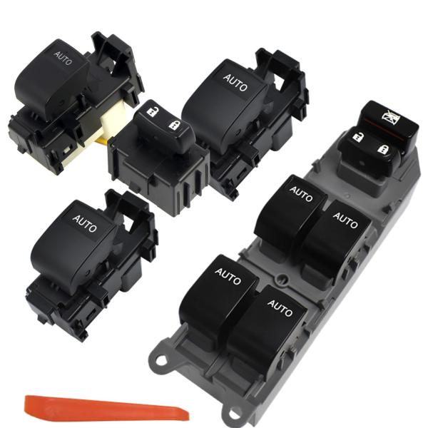 商品名: HIGH FLYING トヨタ タンドラ 2007-2021 LEDライト付きパワーウィンドウスイッチコントロール スイッチパネル オートダウン/アップ付き 4個 ブルーライトキット HIGH FLYING for Toyota ...