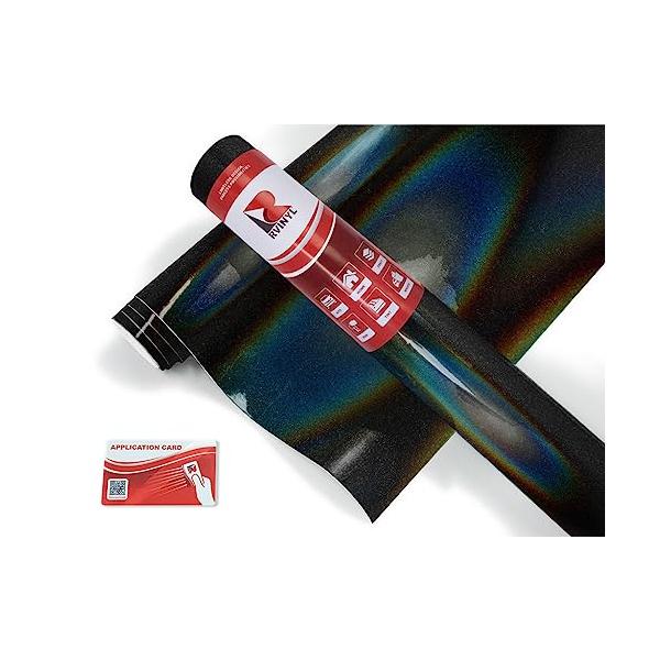 商品名:  Rwraps Diamond Vinyl Car Wrap Film in White Chameleon - 5ft x 1ft - Vehicle Sheet Roll with Adhesive Back and Air ...