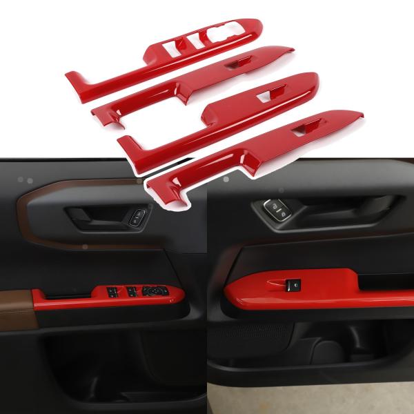 商品名: Linskip パワーウィンドウスイッチパネルカバー トリム フォードブロンコスポーツ2021-2024 2025、Broncoスポーツドアパネルコントロールトリム、ブロンコスポーツインテリアアクセサリー(レッド) Linskip...