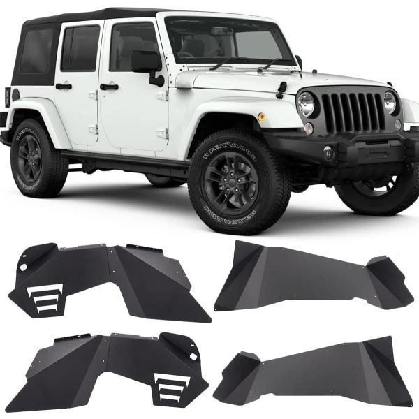 商品名: HAWKLEY フロントリアインナーフェンダーライナー 4個 2007 2008 2009 2010 2011 2012 2013 2014 2015 2016 2017 Jeep Wrangler JK JKU 2/4ドアに対応...