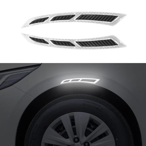 商品名: RUANTE ユニバーサルカー反射ステッカー 超反射バンパーホイール 眉フェンダー ステッカー 衝突防止ストリップ 警告反射デカール 傷防止保護(2個ホワイト) RUANTE Universal Car Reflective St...